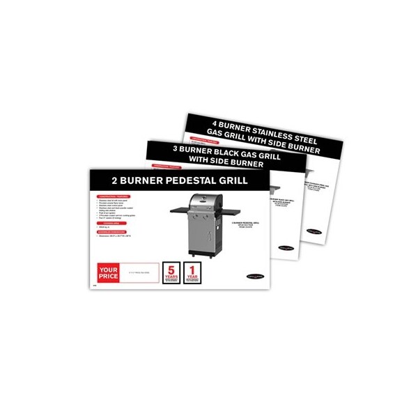 Retail First GrillZone Fact Tags, 4PK TVGZGRFT01 | Zoro