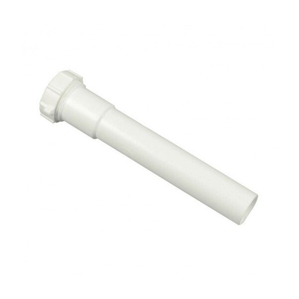 Danco Pipe Extension Tube, 1-1/4 in, 8 in L, Slip-Joint, Plastic, White ...