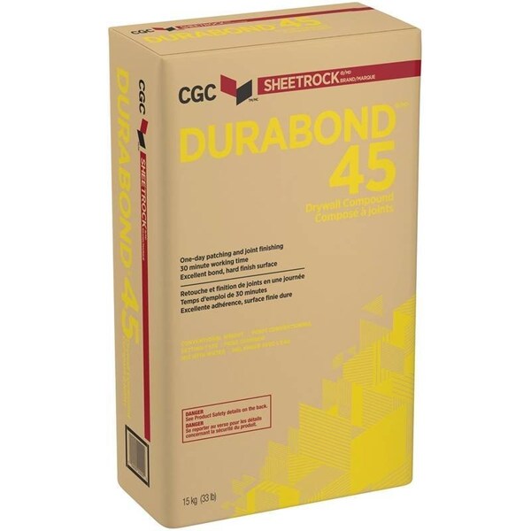 Canadian Gypsum Sheetrock Drywall Compound, Powder, Off-White, 15 kg ...