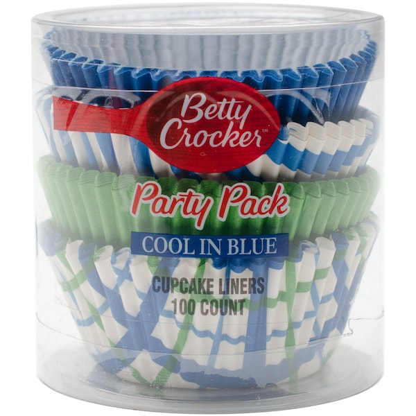 Betty Crocker BC CUPCAKE LINERS-COOL IN BLUE 100CT BC22789 | Zoro