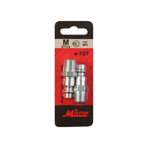 Milton PLUG COUPLER 1/4 M KWKCH, 2PK S-727 | Zoro