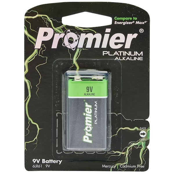 Promier Products Premium 9 Volt Alkaline Battery P-9V1-12/48 | Zoro