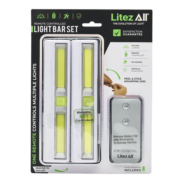 Litezall RC Wireless Light Bar, 2PK LA-WLBx2RM-6/24 | Zoro