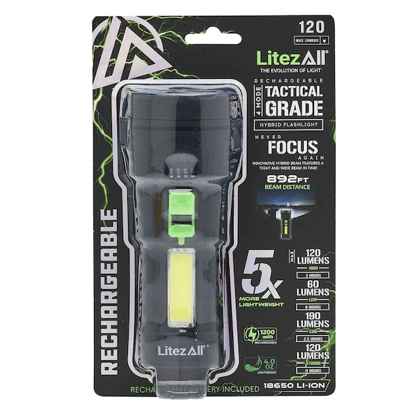 Litezall Rechargeable Ultac OG Soft Touch Flashlight LA-ULTACOG-4/16 | Zoro
