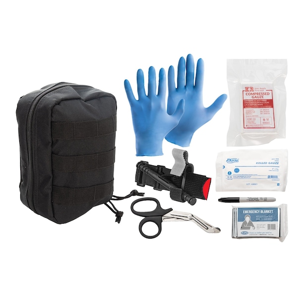 Propac Level 1 Bleeding Control Molle Kit, Black K3551-MOLLE-BLK | Zoro