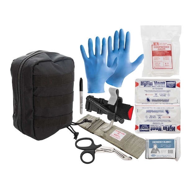 Propac Level 2 Bleeding Control Molle Kit, Black K3552-MOLLE-BLK | Zoro