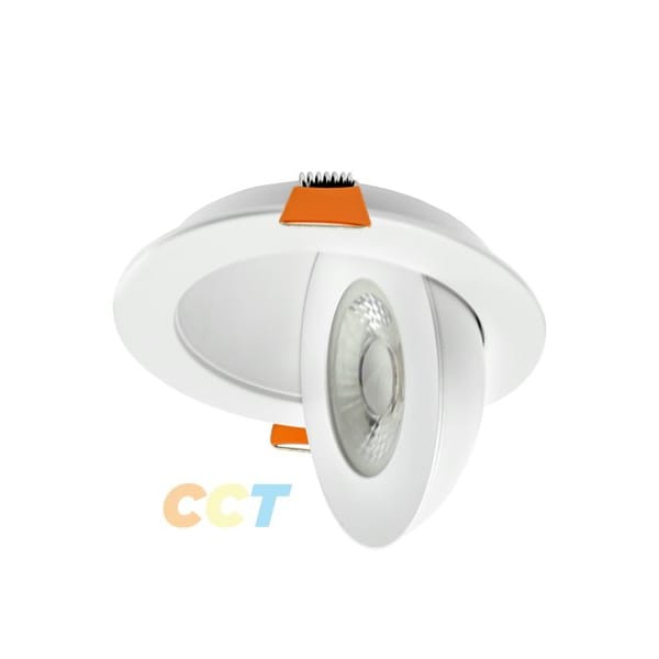 Portor 4in LED Round Can-less Floating Gimbal DownLight, CCT Selector ...