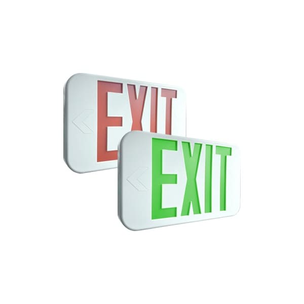 Portor Bi-Color LED Exit Sign and Emergency Light Combo PT-EXL-2 | Zoro