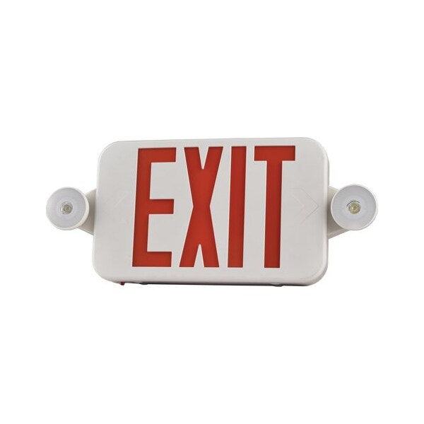 Portor Round Bi-Color LED Exit Sign and Emergency Light Combo PT-EXL-C ...