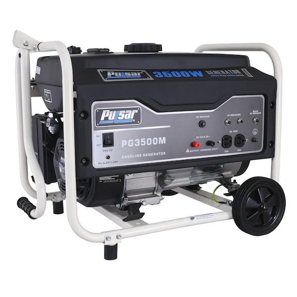 Pulsar Portable Generator, Gasoline, 3,000 W Rated, 3,500 W Surge ...