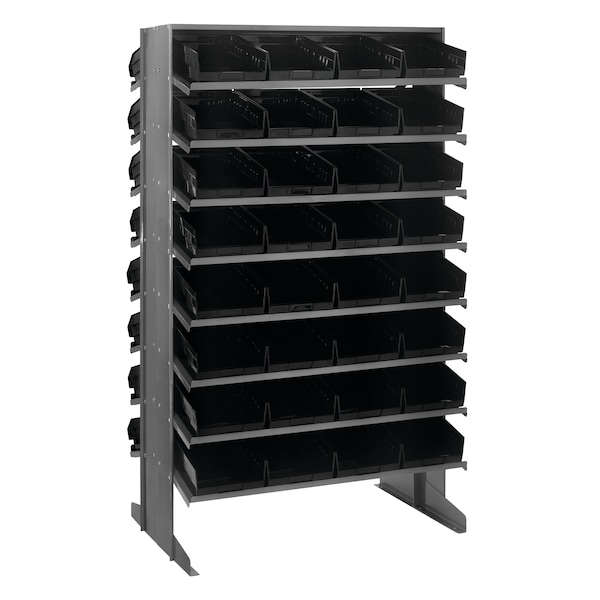Quantum Storage Systems Double-Sided Shelf Rack Systems QPRD-107BK | Zoro