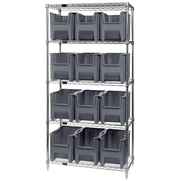 Quantum Storage Systems Giant Stack Container Wire Shelving Systems WR5 ...