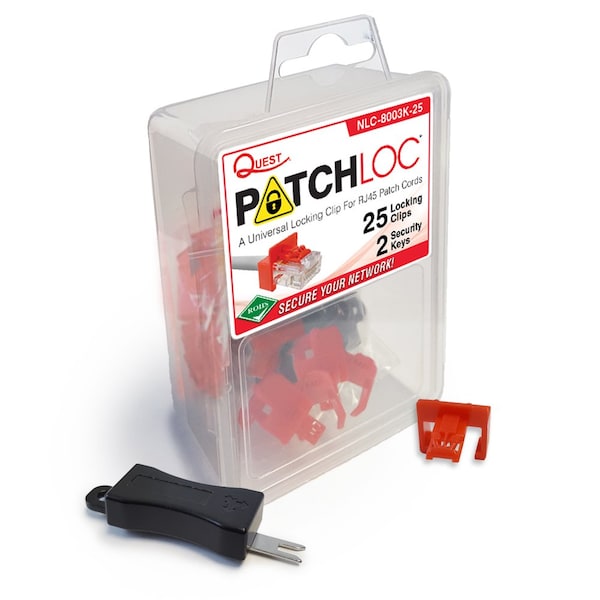 Quest Technology International Patchloc Rj45 Locking Clips - Kit (25 ...