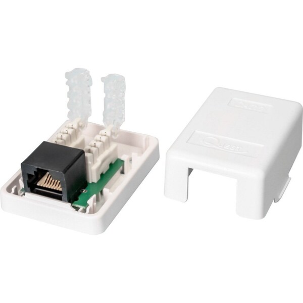 Quest Technology International Cat6 Surface Mount Box, Rj45, 8P8C ...