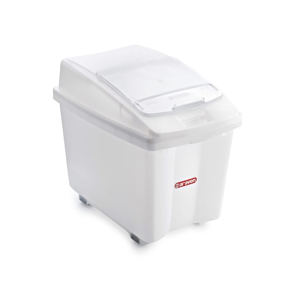 Araven INGREDIENT BIN 21 Gal WITH WHEELS, REMOVABLE TRANSPARENT LID. 25 ...