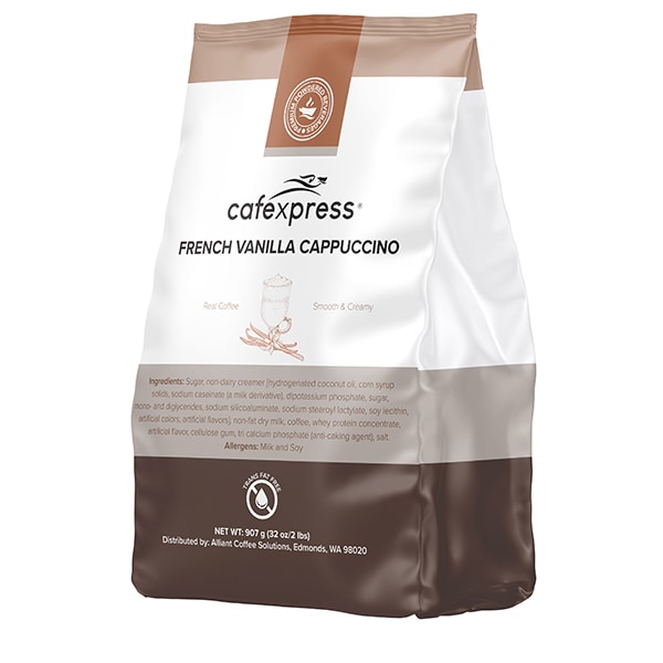 Cafexpress French Vanilla Cappuccino Powder, 2 Lb Bags, PK6 PK 014265 ...
