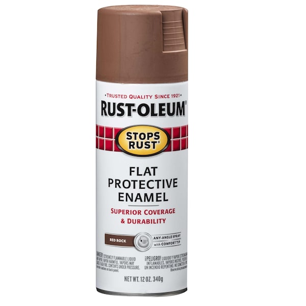 Rust-Oleum Red Rock, Flat, 12 oz 312821 | Zoro