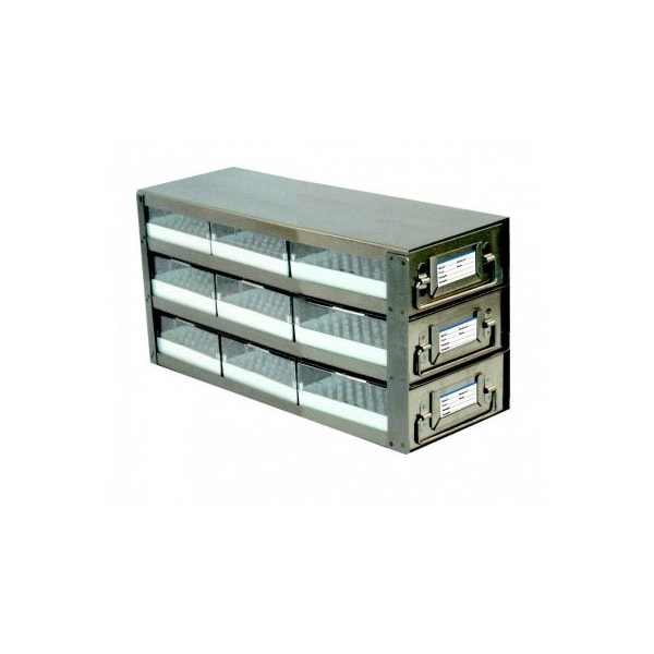 Custom Biogenic Slide-Out Freezer Rack, 2", 3x3 Array 247470 | Zoro