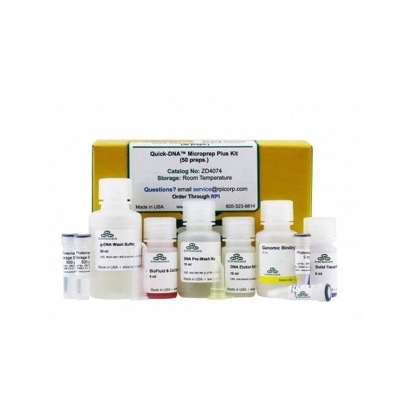 Zymo Research Quick DNA Plus Microprep Kit, 50 Preps ZD4074 | Zoro