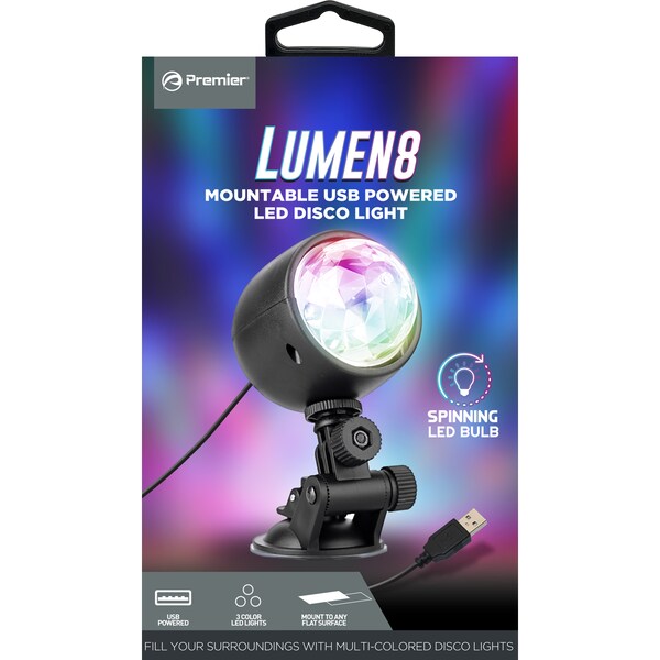 Premier Mobile By Premier Accessory Group USB Disco Light Mount PLED09 ...