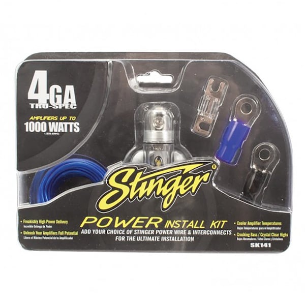 Stinger Electronics Stinger Amplifier Installation Kit 4GA Complete Car ...