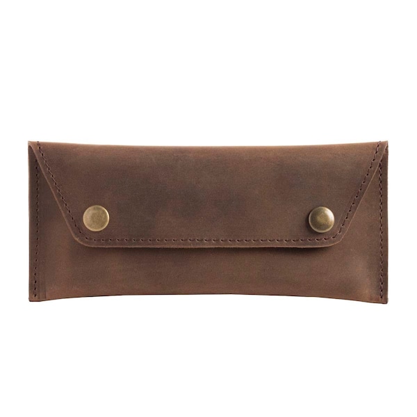 Rustico Leather Cash Envelope Wallet in Dark Brown AC0014-0001 | Zoro