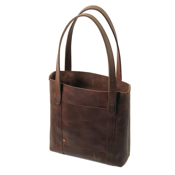 Rustico Habitat Leather Tote in Dark Brown AC0241-0001 | Zoro