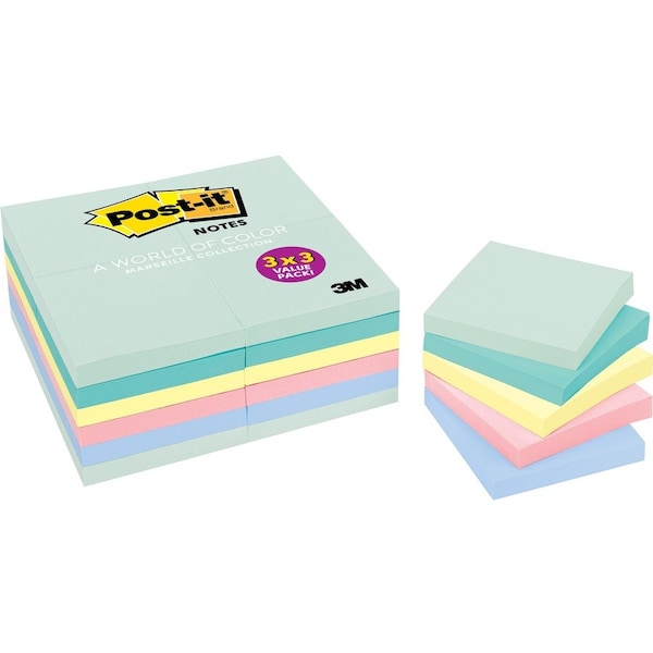 Post-It Notes, Value Pack, 3X3, 24Pk MMM65424APVAD | Zoro