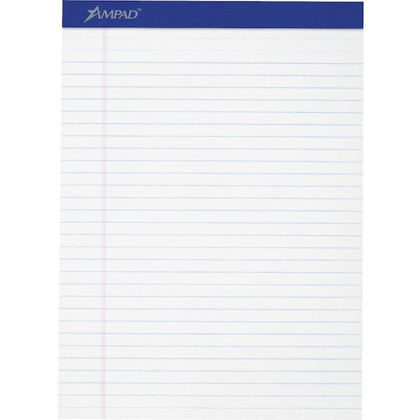 Ampad Pad, Legal, 8.5X11.75, 50Sh, We, PK12 TOP20320 | Zoro
