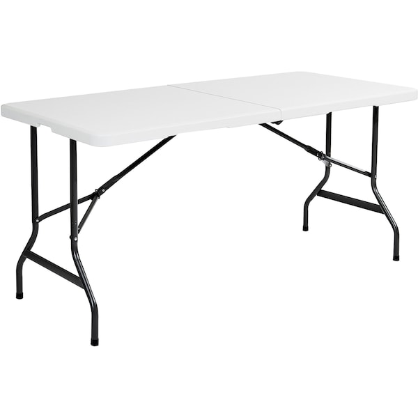 Iceberg IndestrucTable Classic Bi-Fold Folding Table, Platinum Granite ...