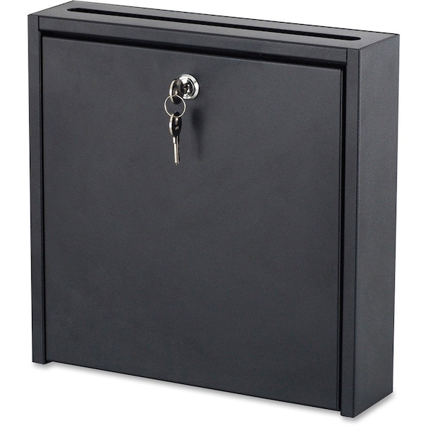 Safco Mailbox w/Lock, Wall-mounted, f/Interoffice, 12"x3"x12", BK ...