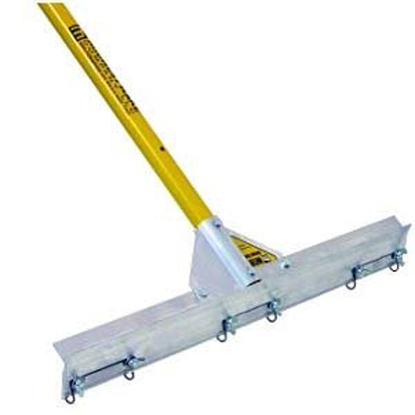 Midwest Rake Wire Gauge Rake, 24" L, 82" Yellow Handle 58824 | Zoro