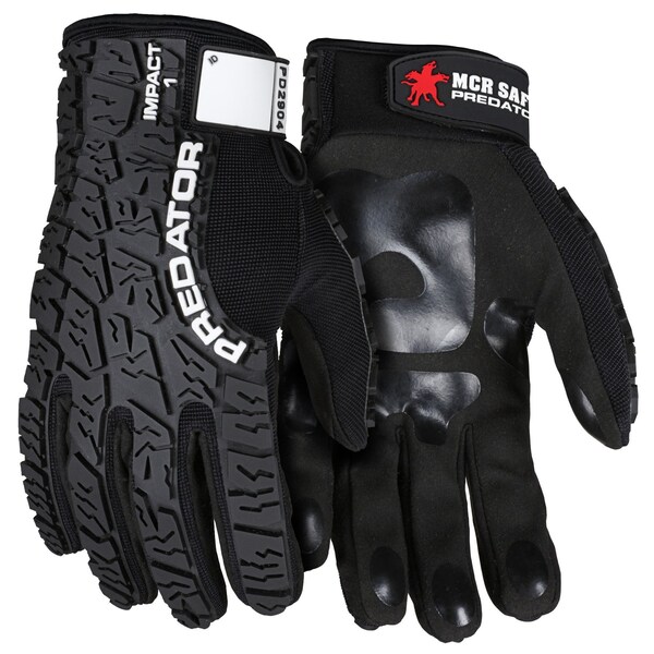 Mcr Safety Gloves, Predator Multi-Task Black PVC Polymer, M PD2904M | Zoro