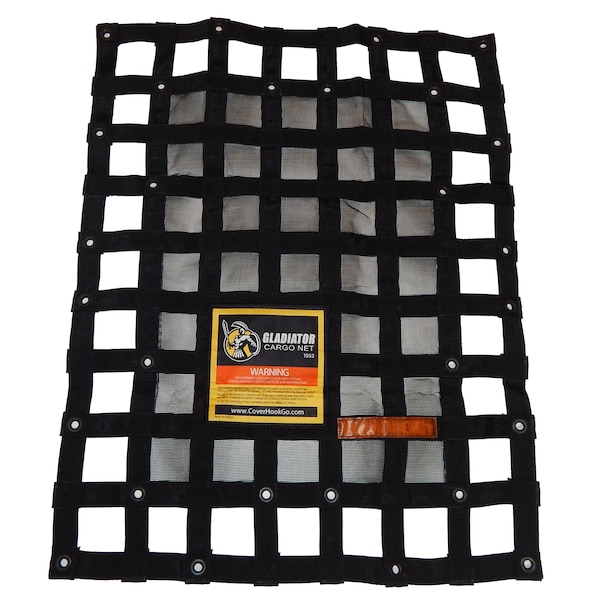 GLADIATOR CARGO NETS GAN-100 - Heavy-Duty, Certified Nylon Cargo Net