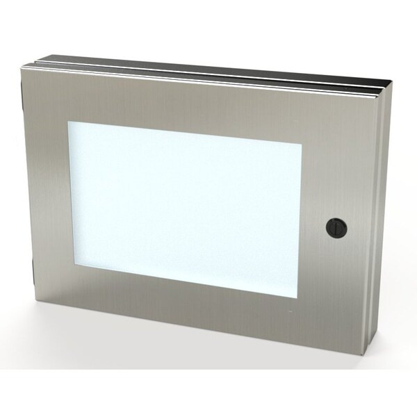 Saginaw Control & Engineering Hinged Window, 10 in. H x 14 in. W x 1-1/ ...
