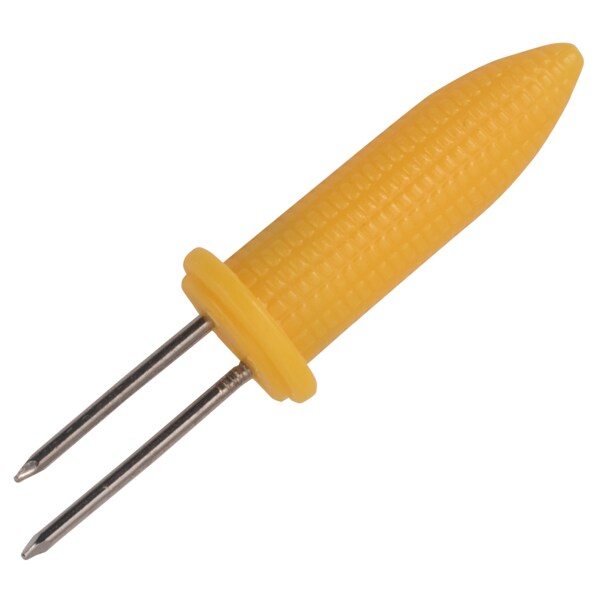 Stanton Trading Corn Holder, Metal Prongs, Yel Low Handles 3132 | Zoro