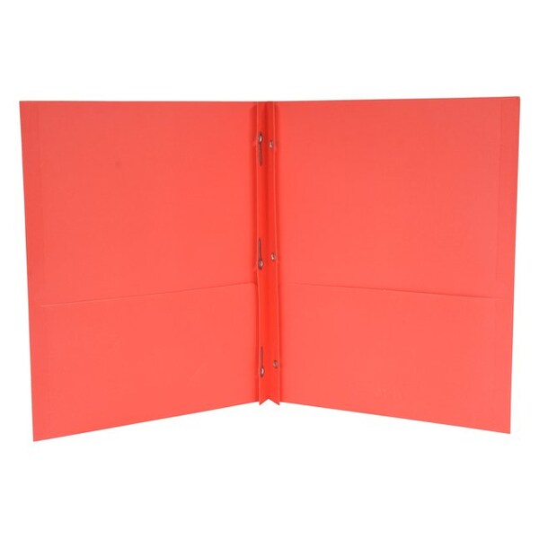 School Smart Folder with Fasteners, 2-Pocket, Red, Pack of 25 PK 084890 ...
