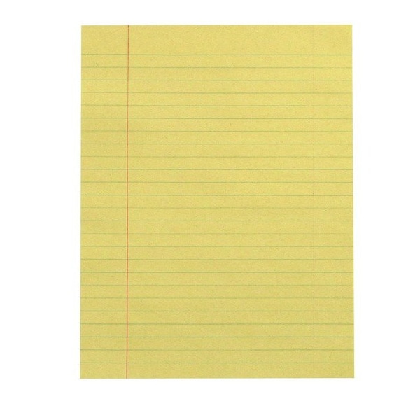 School Smart Newsprint Paper with Red Margin, 8 x 10-1/2 Inches, Yellow ...