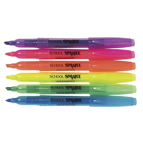 School Smart HIGHLIGHTER PEN ASSORTED SET OF 48 PK HY1002-48ASST | Zoro