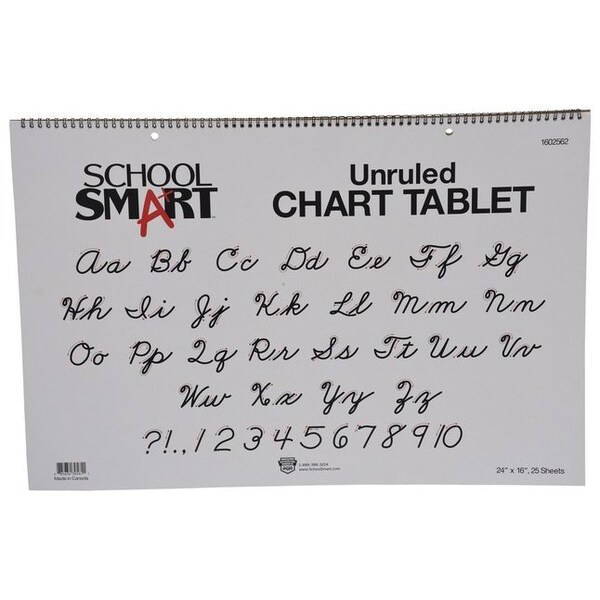 School Smart PAPER CHART 24X16 UNRULED 25 SHTS P0074520SS-5987 | Zoro