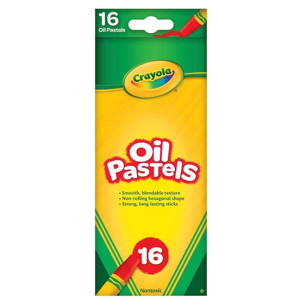 Crayola Hexagonal Jumbo Oil Pastel Stick Set, Assorted Colors, 16PK 52 ...