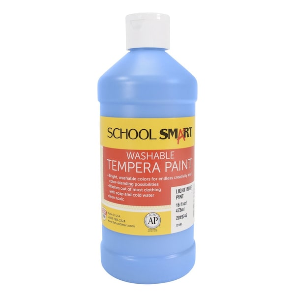 School Smart PAINT TEMPERA WASH LIGHT BLUE PINT SS211-732 | Zoro