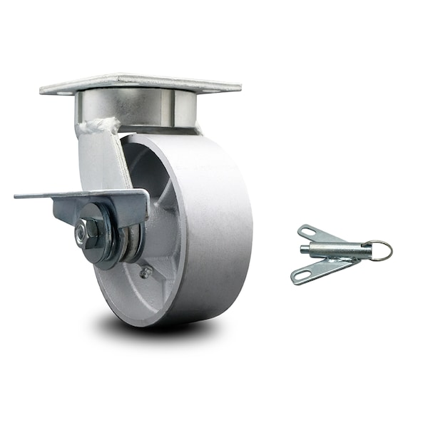 Service Caster 5 Inch Kingpinless Semi Steel Wheel Swivel Caster with ...