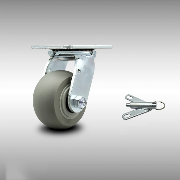 Service Caster 4 Inch SS Thermoplastic Rubber Swivel Caster with Ball ...