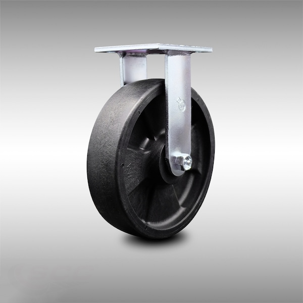 Service Caster 8 Inch Stainless Steel Glass Filled Nylon Wheel Rigid ...