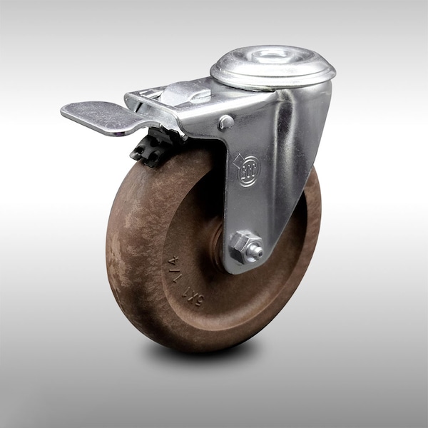 Service Caster 4 Inch SS High Temp Glass Filled Nylon Bolt Hole Caster ...