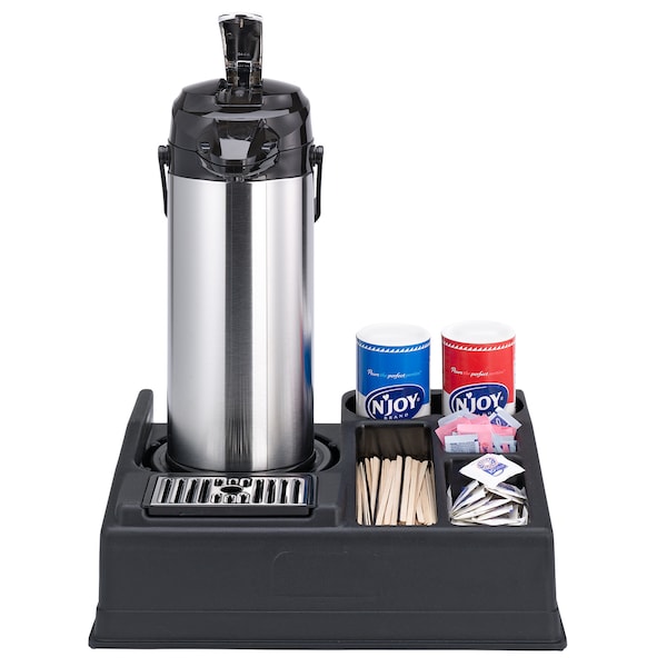 Service Ideas Single Airpot Stand with Condiment Station APLR15BL | Zoro