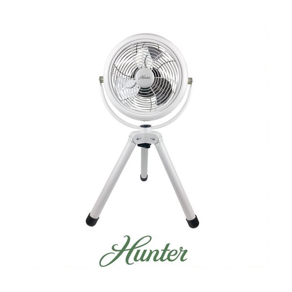Hunter 8 Metal Tripod Fan, White Finish with Aluminum Blades 90626-WH ...