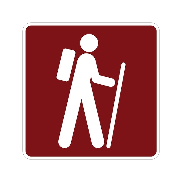 Sign Solutions Usa Hiking Trail (Symbol), Aluminum, 30 in x 30 in ...
