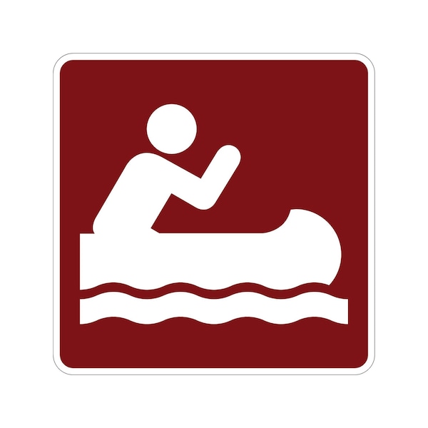 Sign Solutions Usa Canoeing (Symbol), Canoeing (Symbol), 24 in W x 24 ...